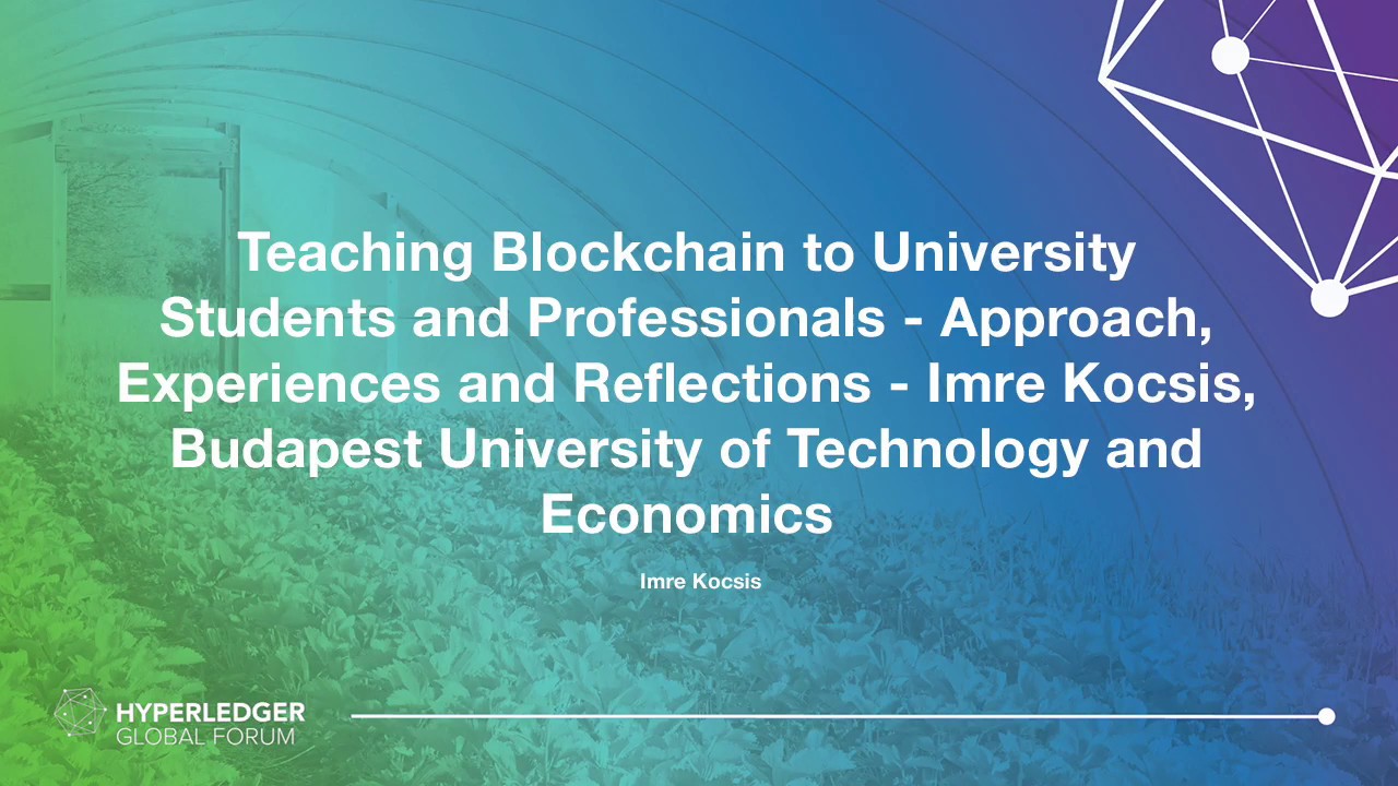 Teaching Blockchain to University Students and Professionals - YouTube