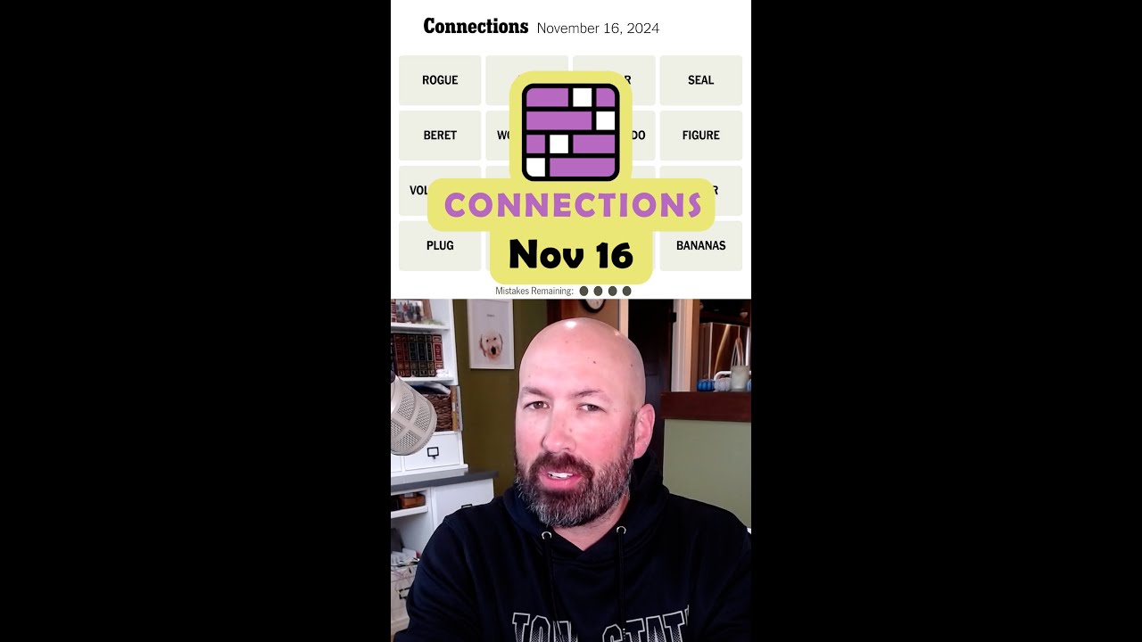 NYT connections - Nov 16 - YouTube
