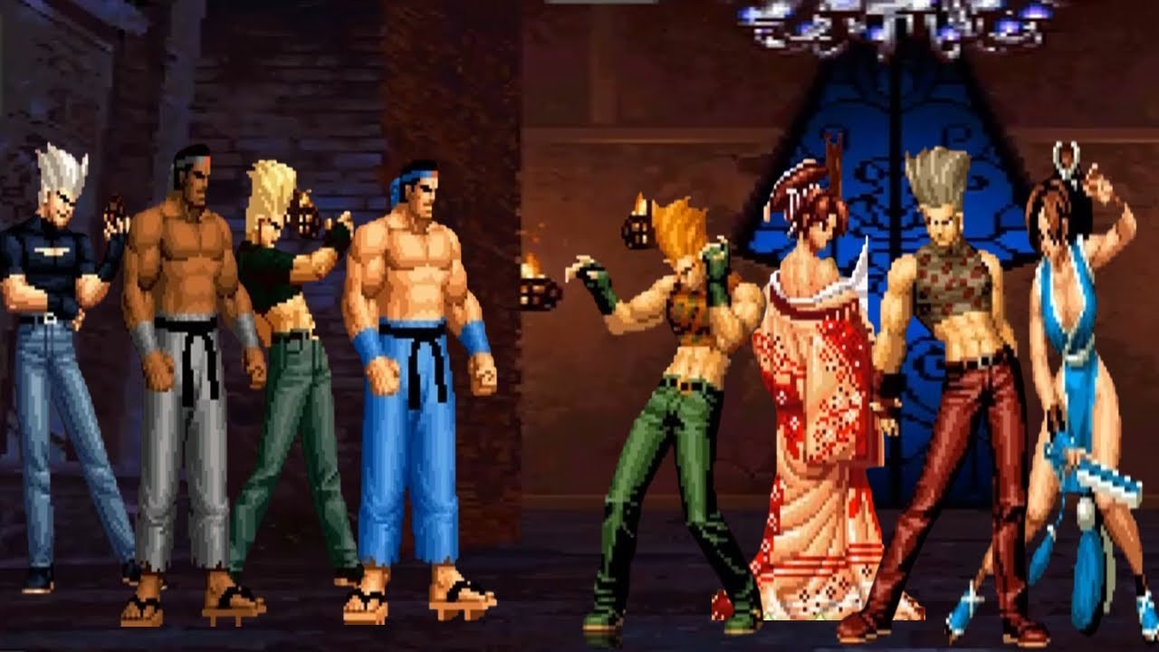 [KOF Mugen] goro daimon Team VS mai benimaru Team - YouTube