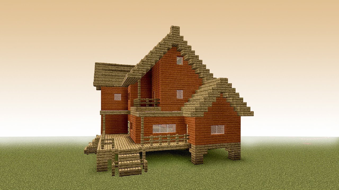 MINECRAFT: how to build a big wooden house #7 - YouTube