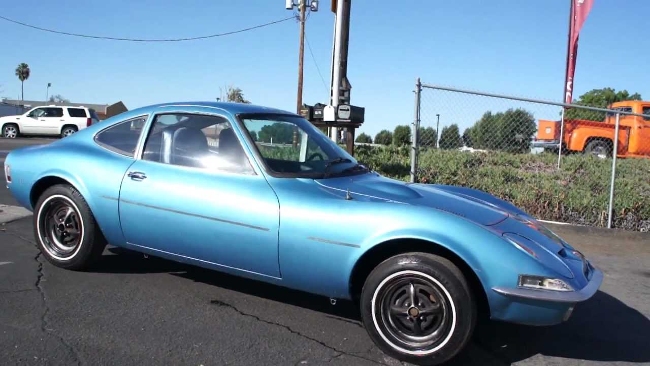 Opel GT 1 EURO Poor Man's Corvette 1973 OpelGT California Kadet - YouTube