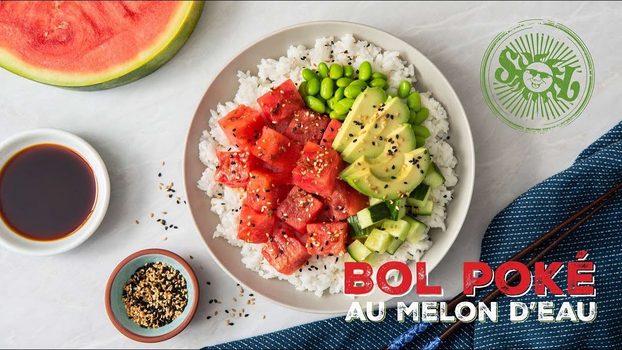 Bol Poké au Melon d'eau - YouTube