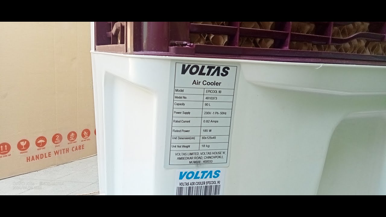VOLTAS EPICOOL AIR COOLER 90 LITRE LATEST MODEL 2024 - YouTube
