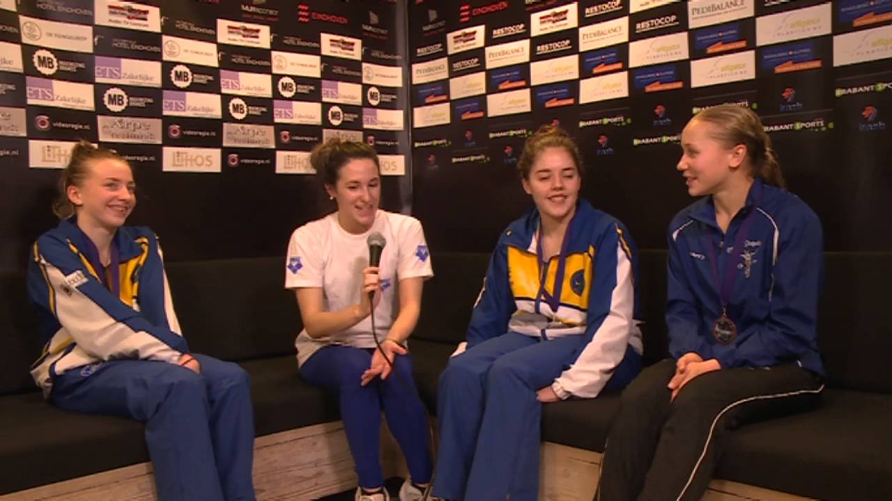 Interview Girls A Platform, Senet Diving Cup Eindhoven 2016 - YouTube