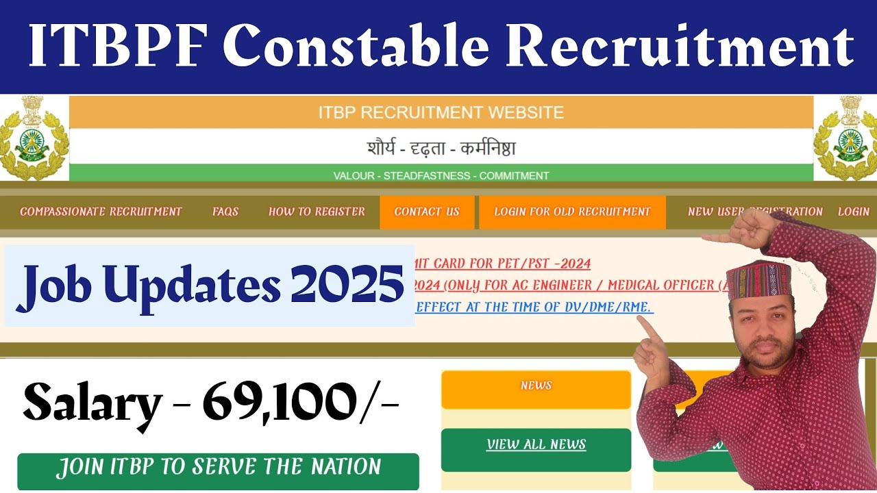 Constable Recruitment ITBPF | Job Notification Out | Central Govt Job # ...