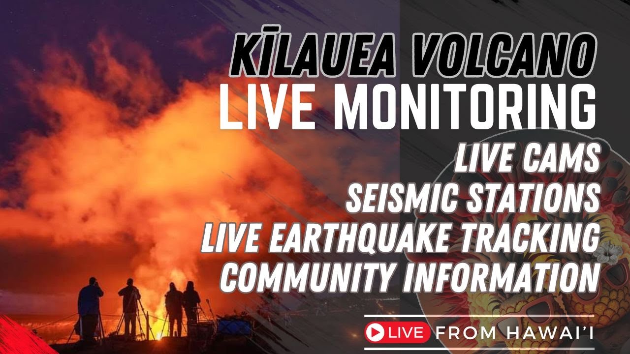 KILAUEA VOLCANO LIVE MONITORING | USGS LIVE CAM | Big Island HAWAII - YouTube