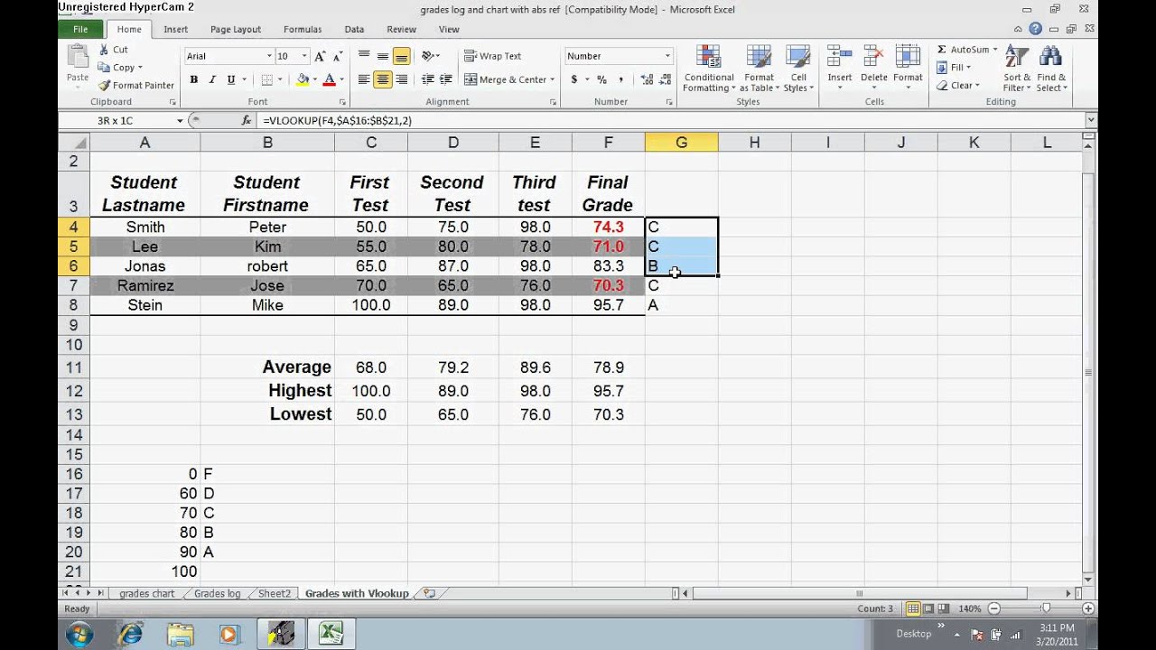 Excel 2010 Vlookup Function Youtube 2882