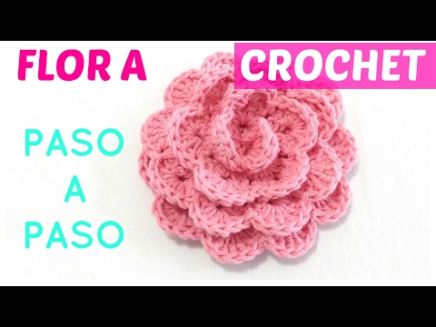 Crochet flower step by step without missing detail English subtitles