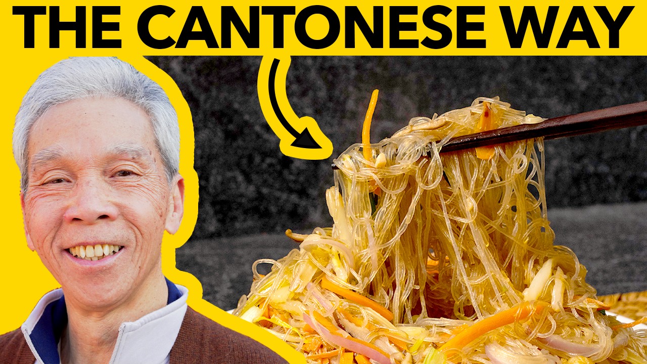 🤤 How a Chinese chef cooks Glass Noodles (蝦米炒粉絲)! - YouTube