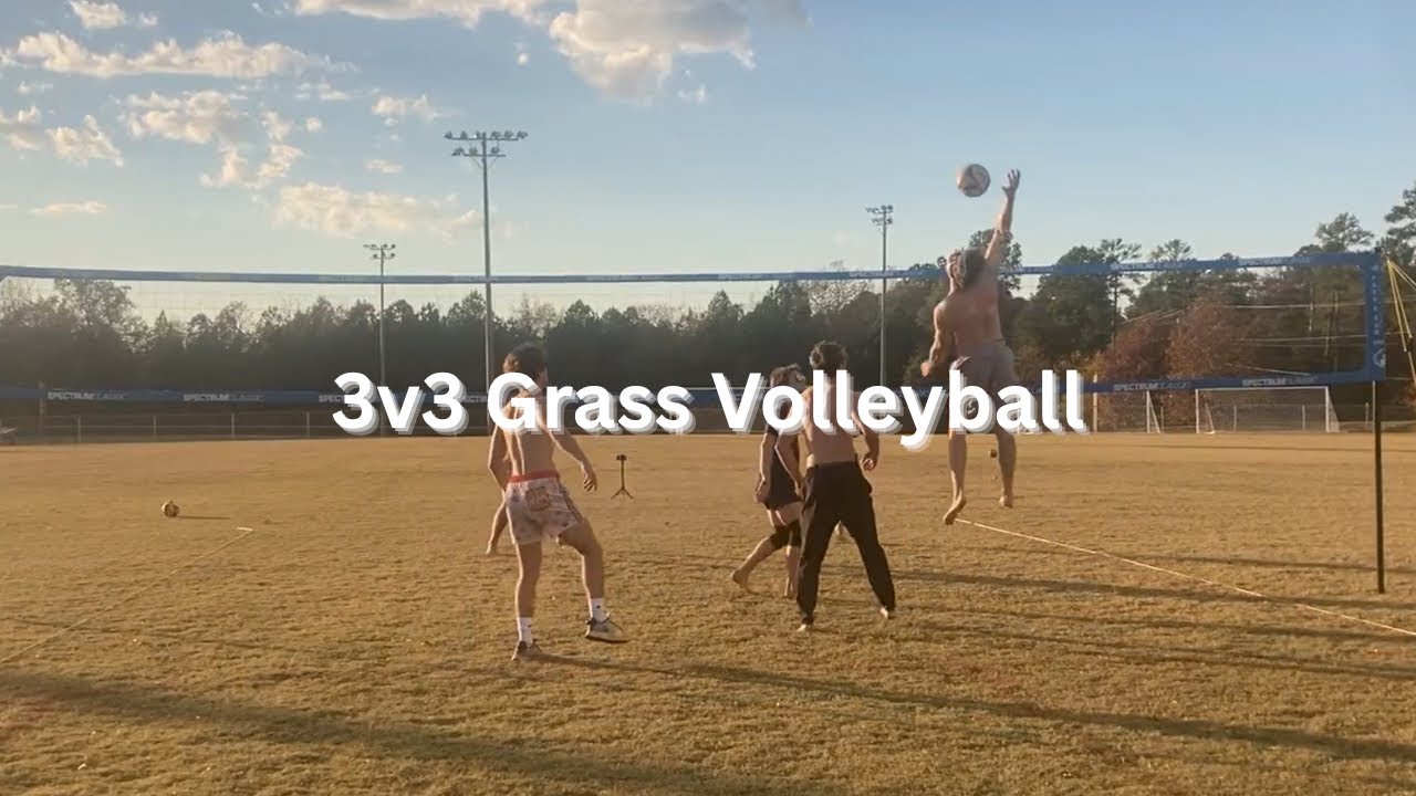 3v3 Grass Volleyball Pickup - YouTube