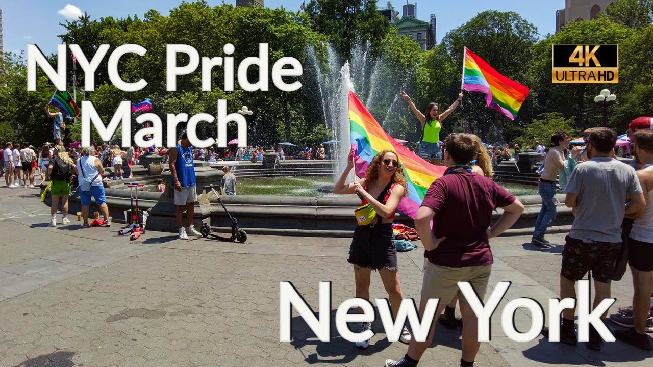 NYC Pride March [4K] : Greenwich Village - YouTube
