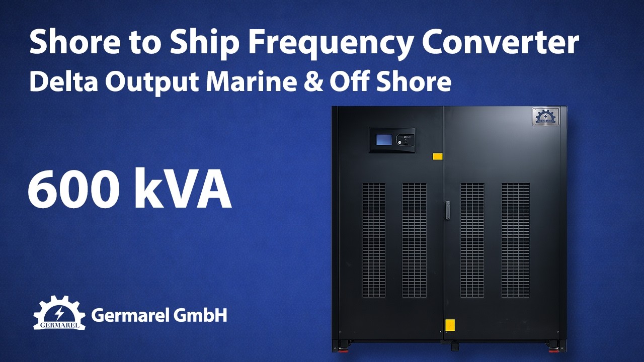 FC-GER 600 kVA Shore to Ship Frequency Converter Delta Output Marine ...