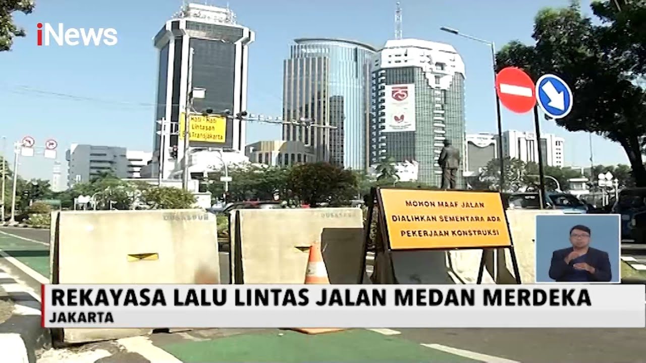Jalur Lambat di Jalan Medan Merdeka Selatan Ditutup - iNews Siang 26/08 ...