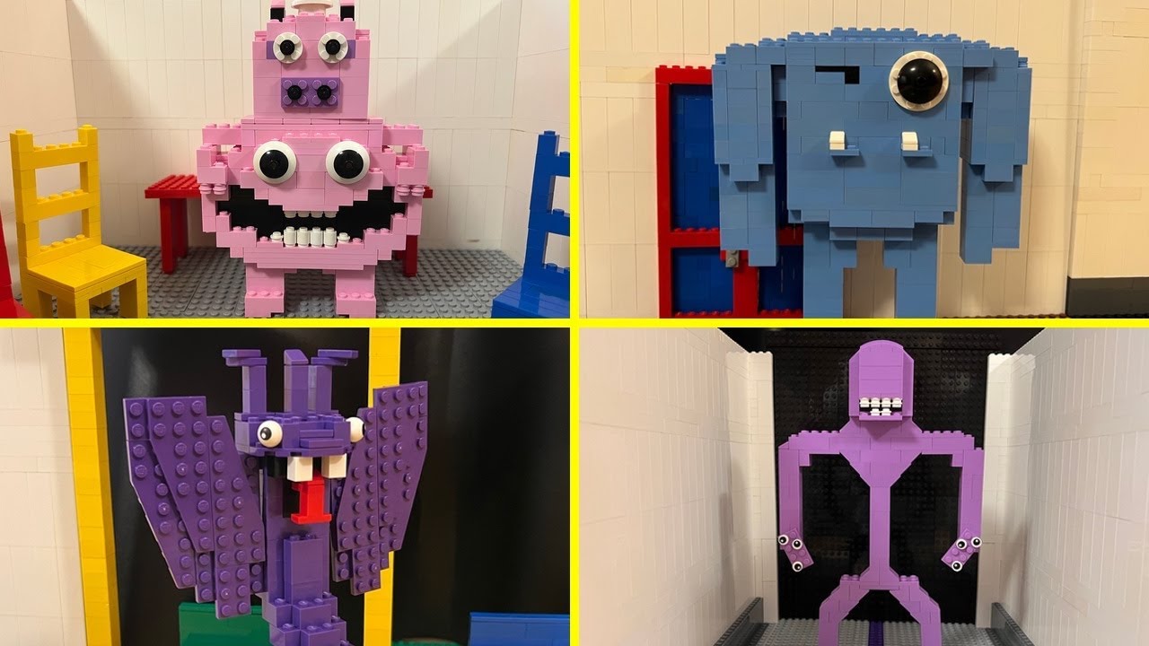 All LEGO Garten of Banban 3 characters CHEF PIGSTER, SILENT STEVE, LONG ...