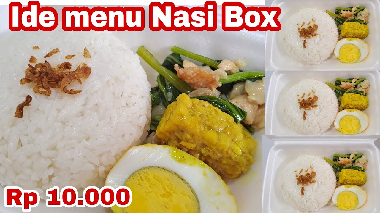 Ide menu nasi box irit modal jual harga 10rb omset ratusan ribu tiap ...