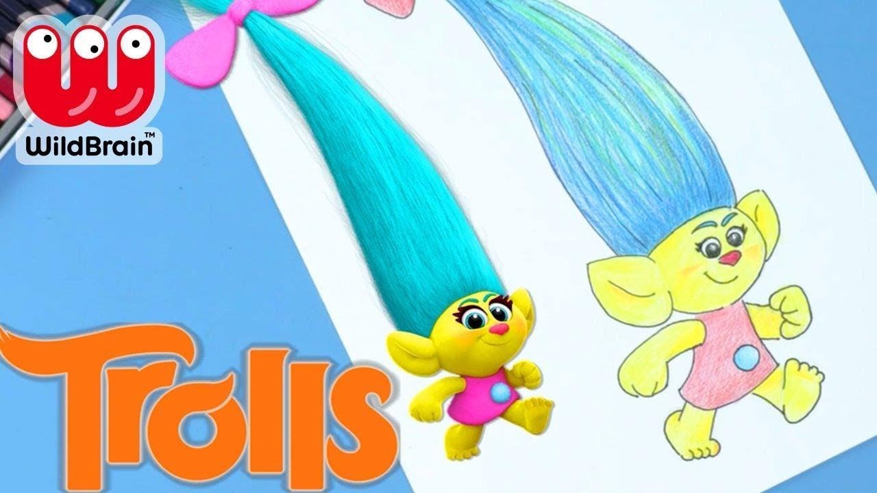 HOW TO | Draw Smidge from Trolls | Crafts for kids | Crafty Kids - YouTube