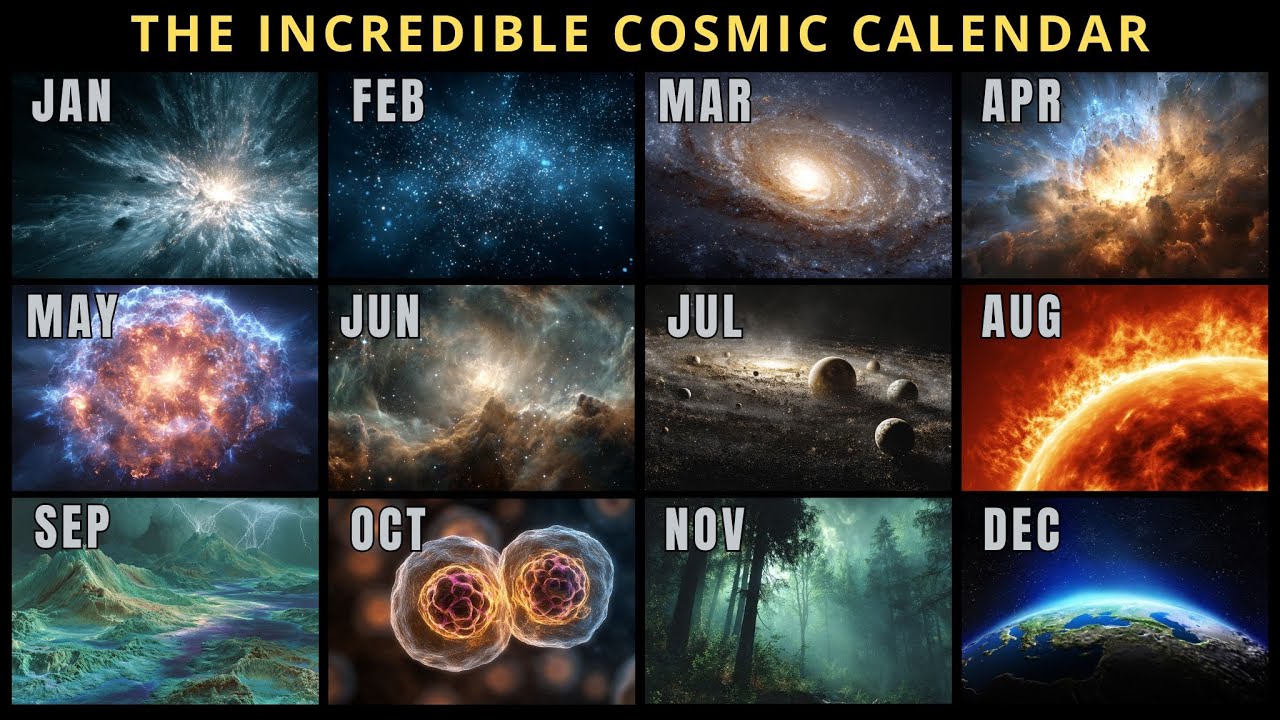The Cosmic Calendar: The History of the Universe in 1 Year - YouTube