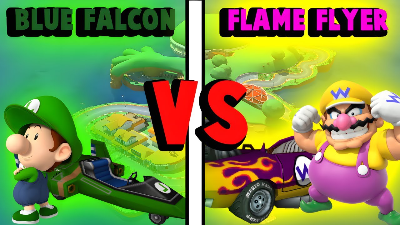 Mario Kart Wii Vehicle War: Flame Flyer vs Blue Falcon - YouTube