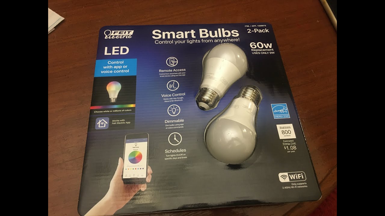 Costco Feit Electric Smart Bulbs Change Colors 800 lumens Siri Alexa ...
