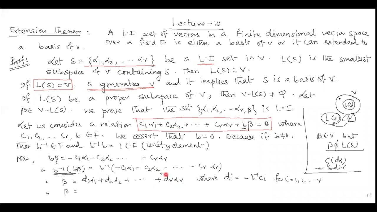 Lecture 10 || Linear Algebra || Direct Sum & Quotient Space || - YouTube