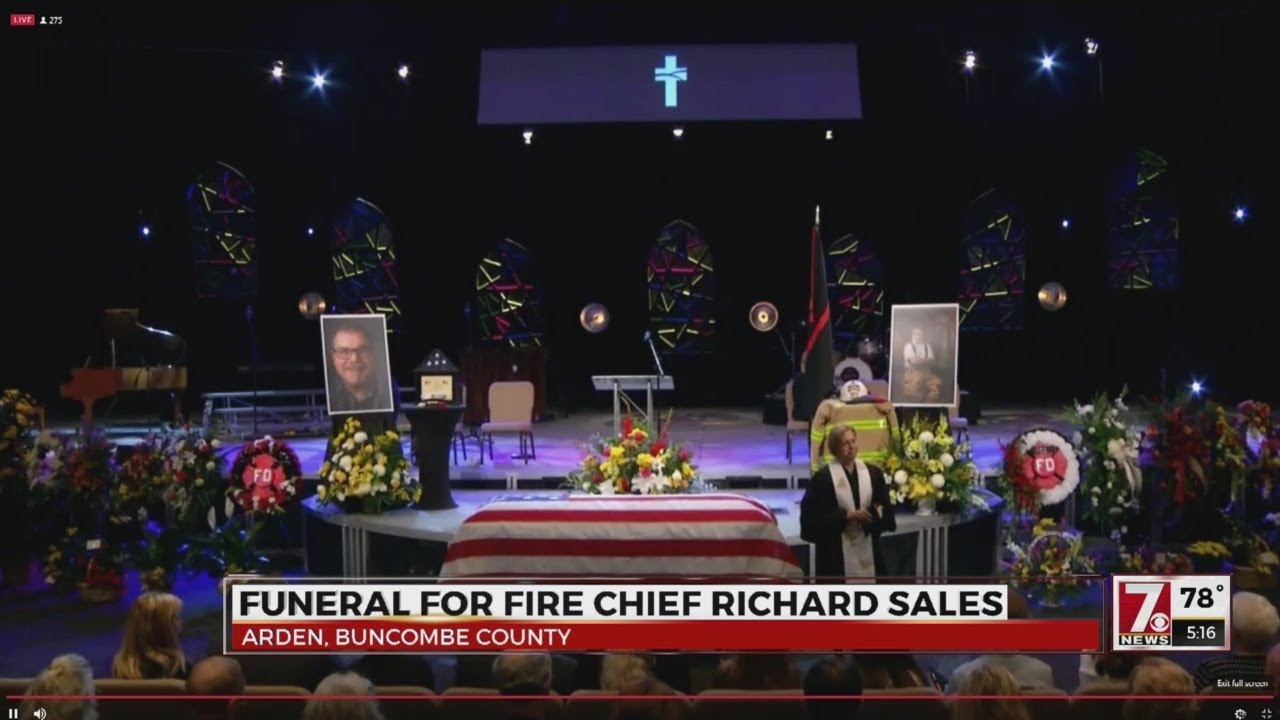 Funeral & procession for Asheville fire chief - YouTube