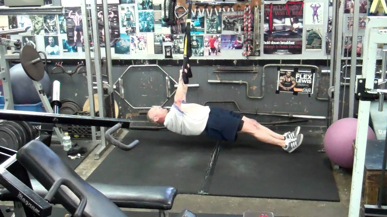 TRX long line supine rows - YouTube