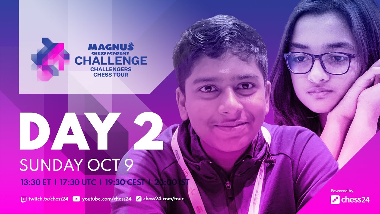 Challengers Chess Tour | Magnus Academy Challenge | Day 2 | Commentary ...