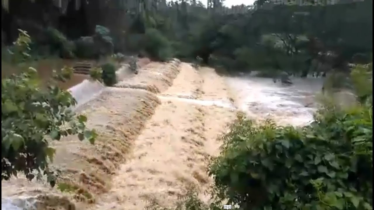 Flood in Noyyal River, Coimbatore - YouTube