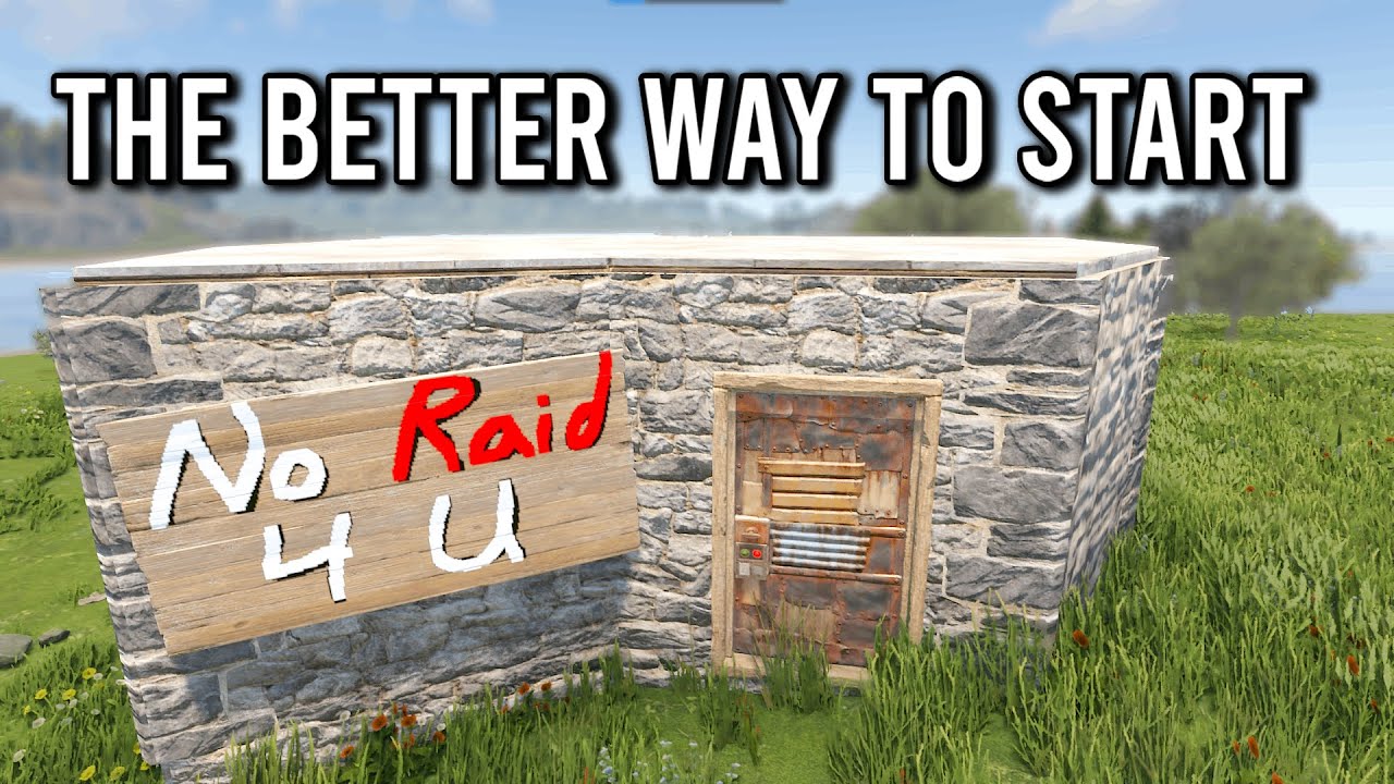The Simple Solo Base Easy To Build Hard To Raid Rust Starter Base Youtube
