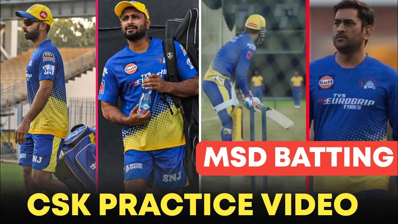 CSK PRACTICE 2023 / MSD Net Practice for IPL 2023 / MSD batting ...