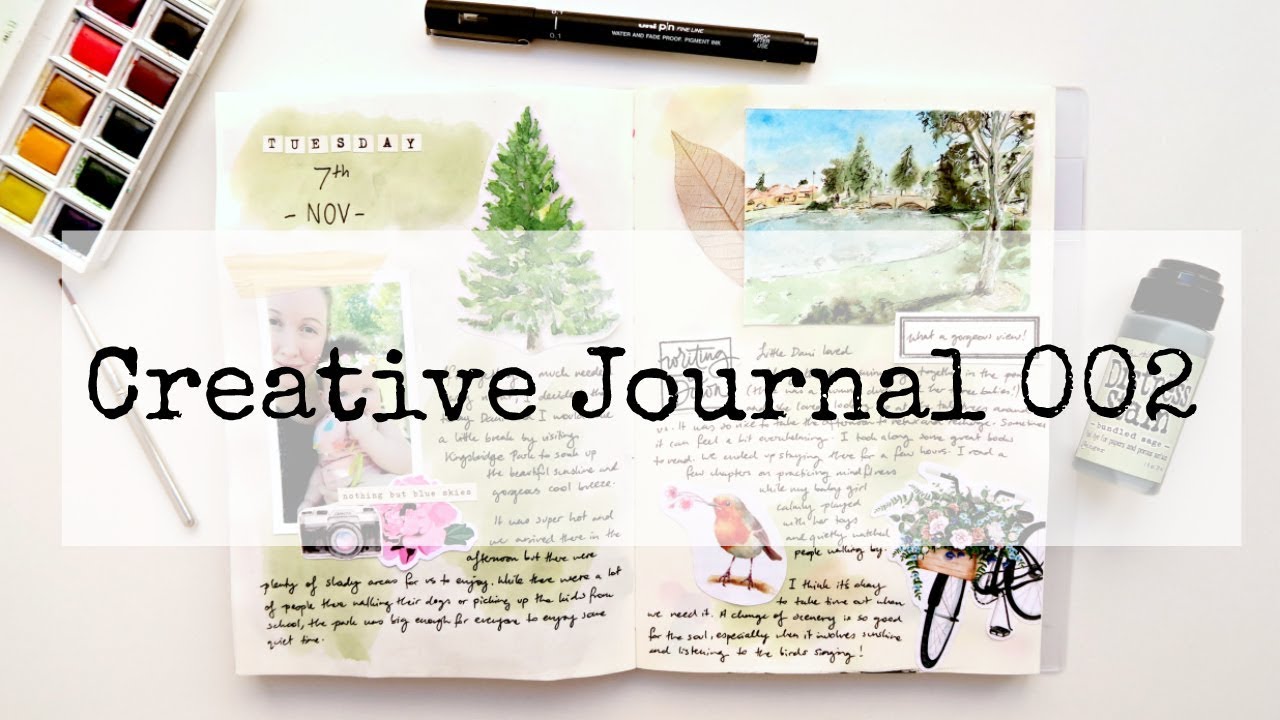 Creative Sketchbook Journaling With Me - Session 002 - YouTube