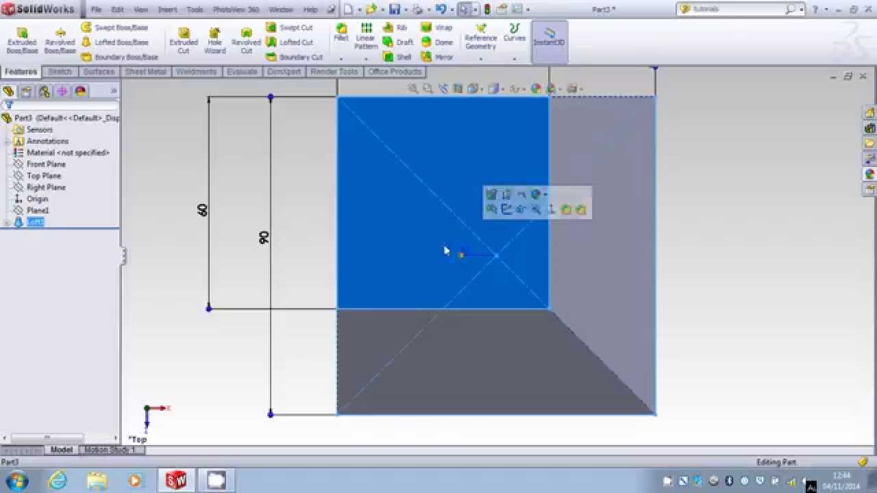 Lofted cut solidworks - YouTube