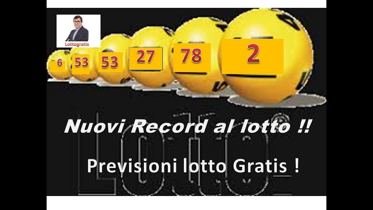 Record al lotto !! Previsioni gratis - YouTube