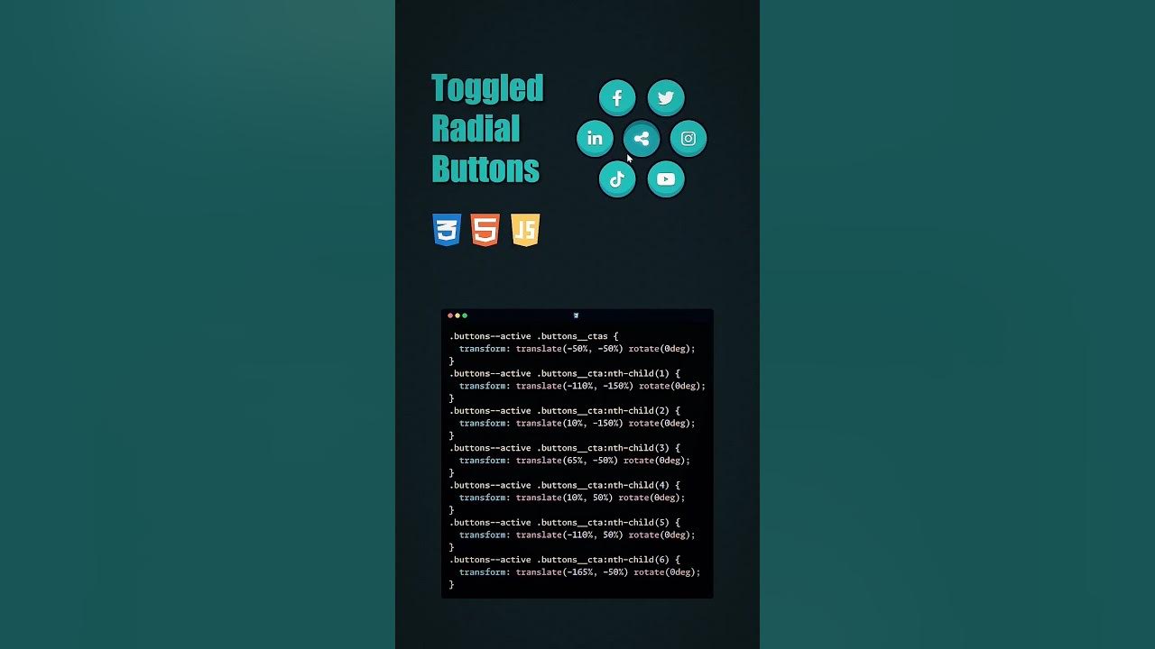 Toggled Radial Buttons Using Js Css And Html🧑‍💻 Coding Programming
