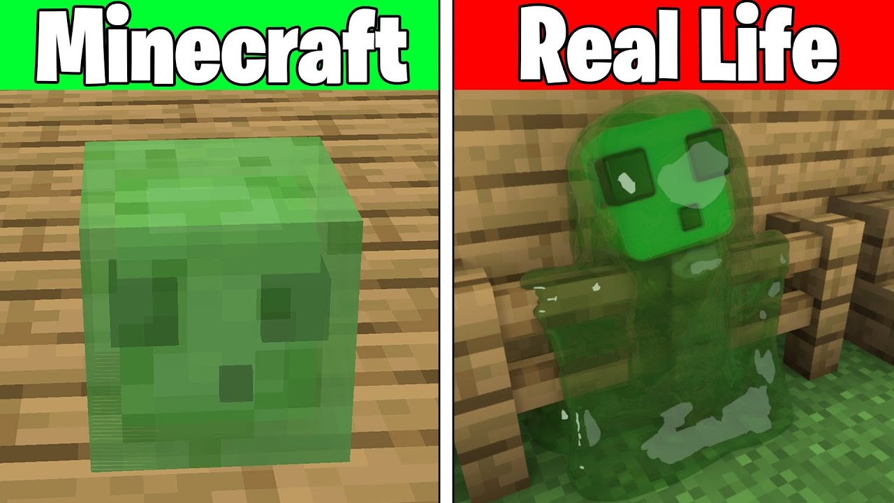 Realistic minecraft / Realistic water / lava / Slime block - YouTube
