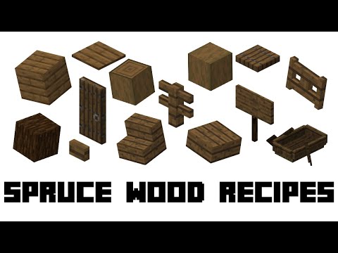 Minecraft: Compilation of Spruce Wood Recipes - YouTube