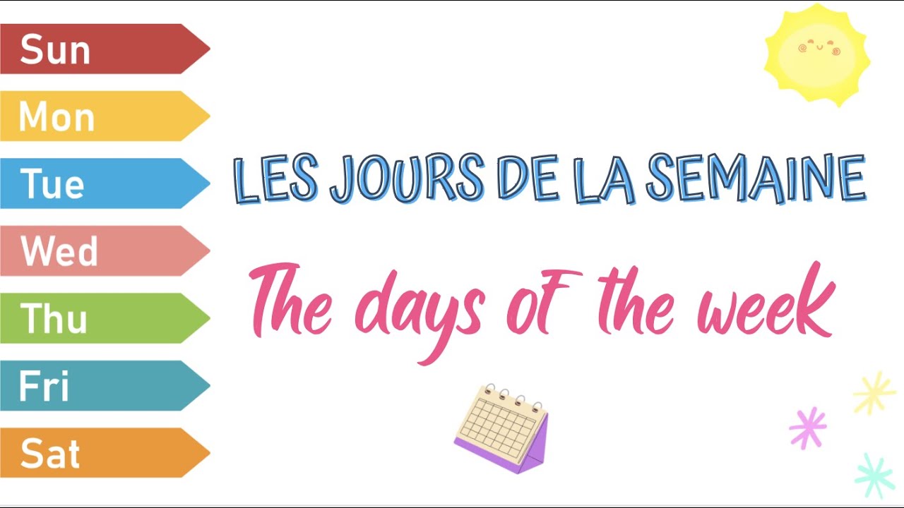 Days of the week in French! 📆 Les Jours De La Semaine! - YouTube