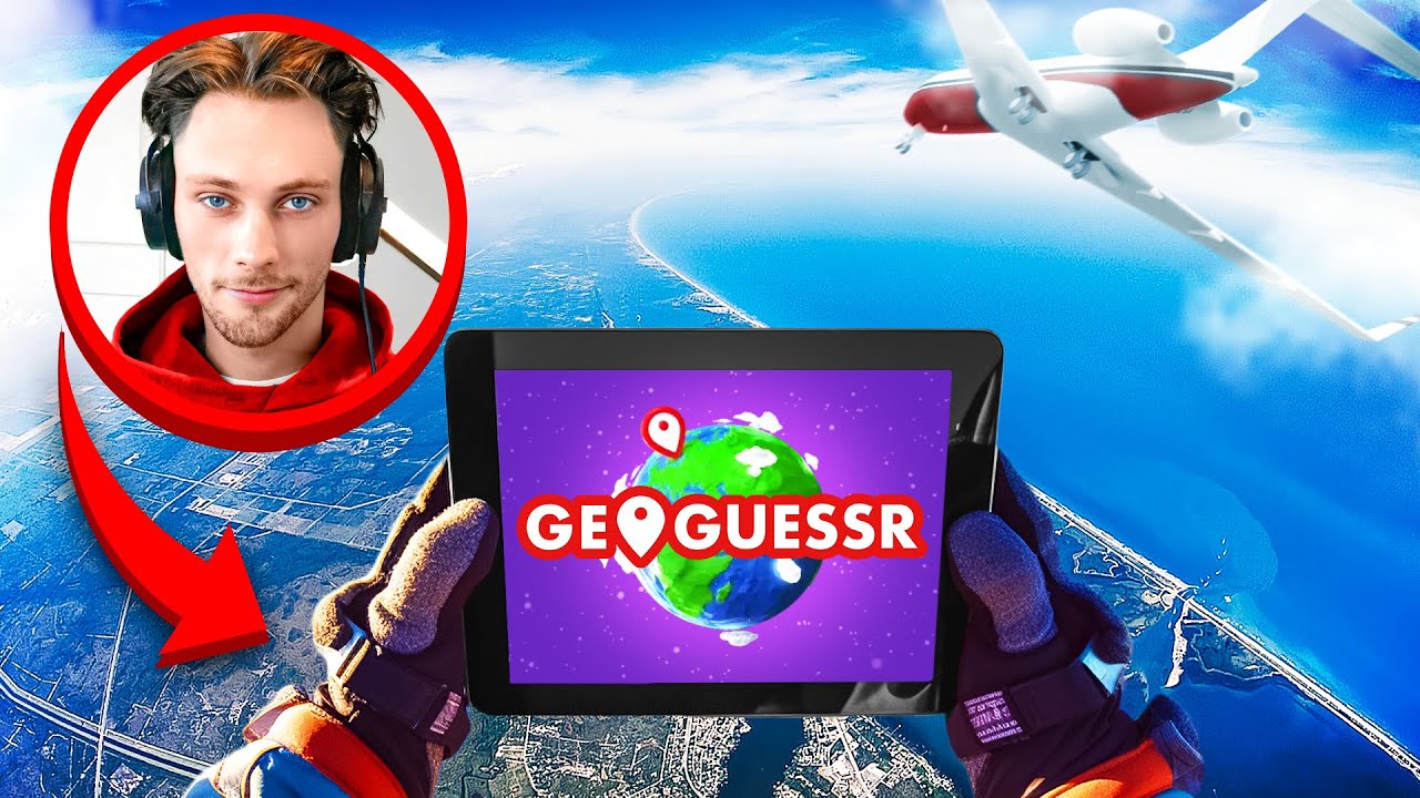 Rainbolt tries to Break GeoGuessr Records while SKYDIVING - YouTube
