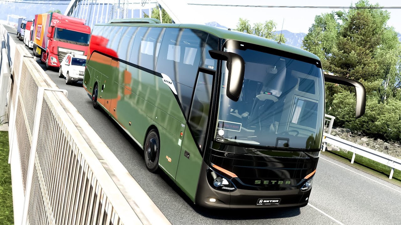 Setra New S516 HD | Ets 2 Bus Mod 1.46 Gameplay | [🥇2K Ultra Graphics ...
