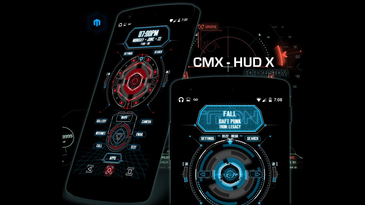 CMX - HUD X for KLWP | Theme (Android Customization) - YouTube