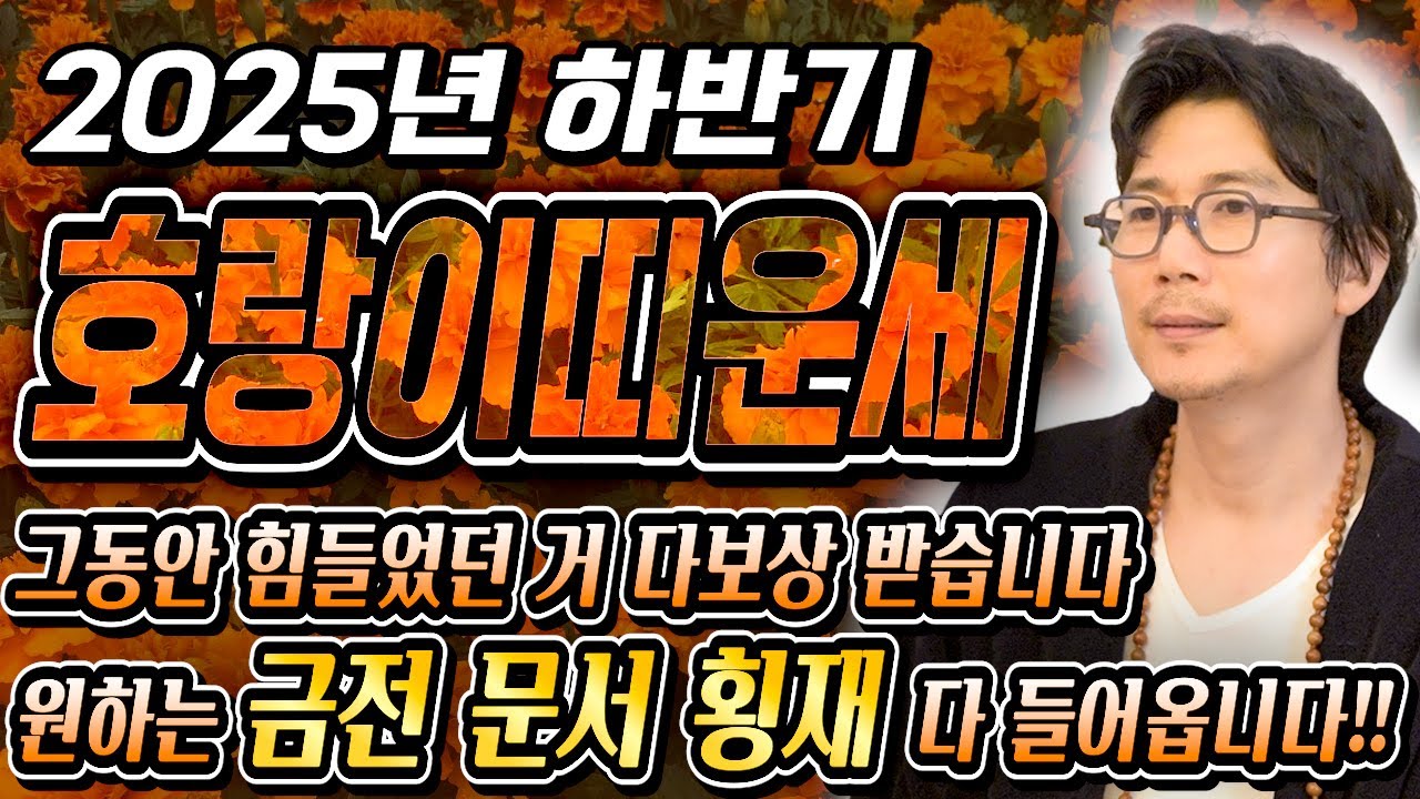 2025년 하반기 호랑이띠운세 변화가 찾아온다! 호랑이띠 찾아오는 변화를 묻자.. X월 수십억 횡재수로 지난날을 보답받는다 ...