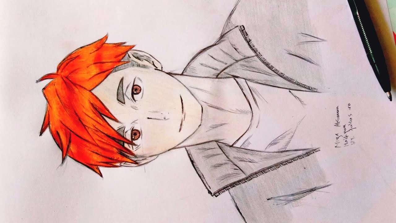 Speed drawing Miya Atsumu from Haikyuu #shorts - YouTube