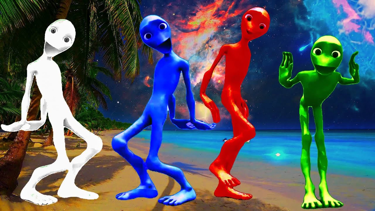 Aliens' dances on an alien beach under the starry sky 💃👽🏖️ - YouTube