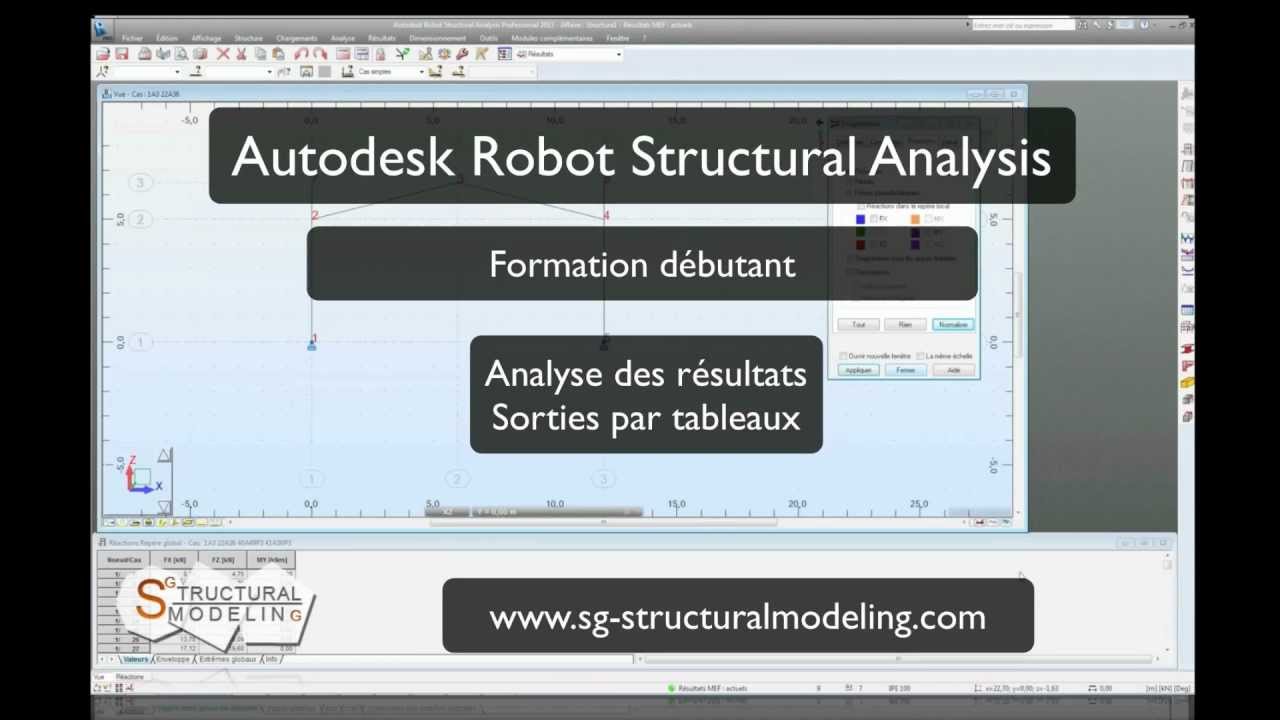 Autodesk Robot - Analyse des résultats obtenus - 03 - Sorties par ...