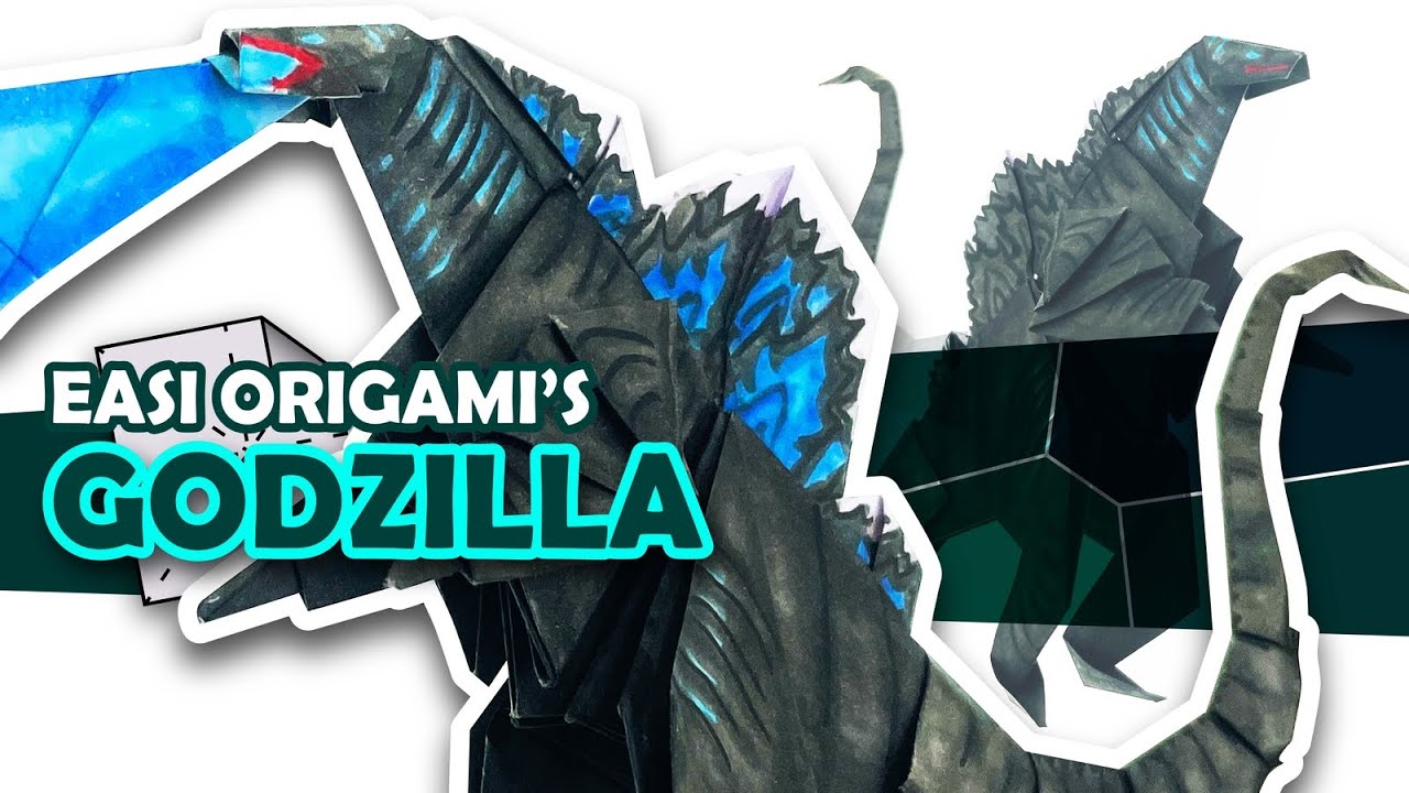 How to make a GODZILLA Papercraft Origami - YouTube
