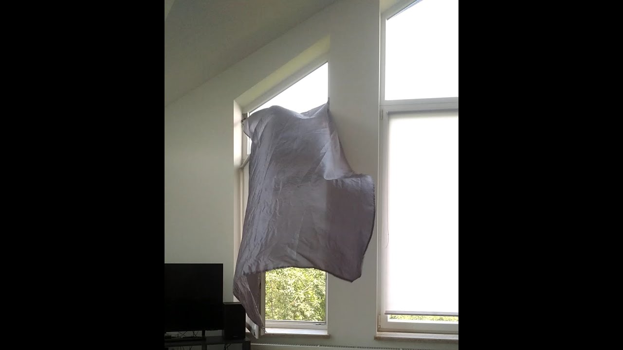 Curtain in wind - YouTube