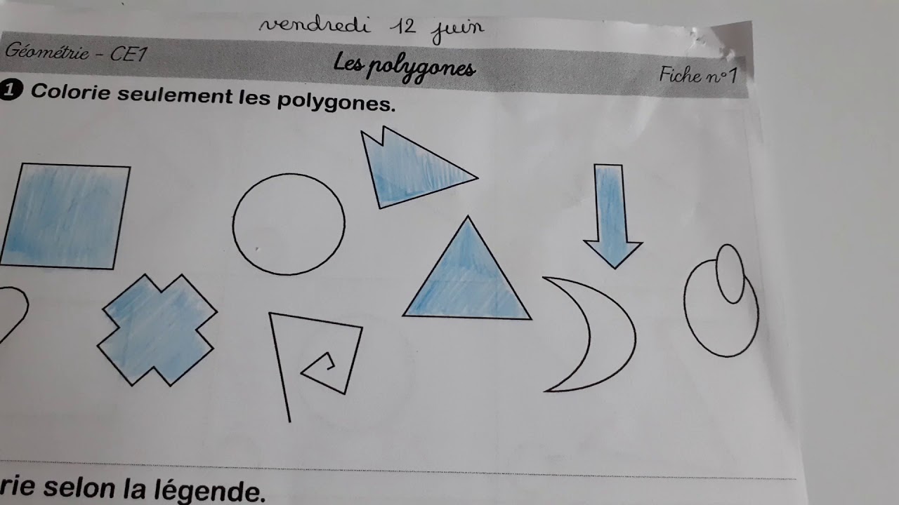 CE1 Géométrie : les polygones - YouTube