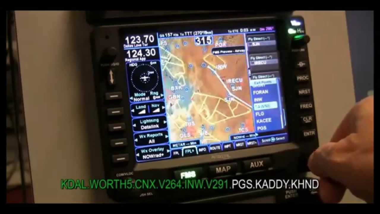 Avidyne IFD540 Easy Flight Plan Entry - YouTube