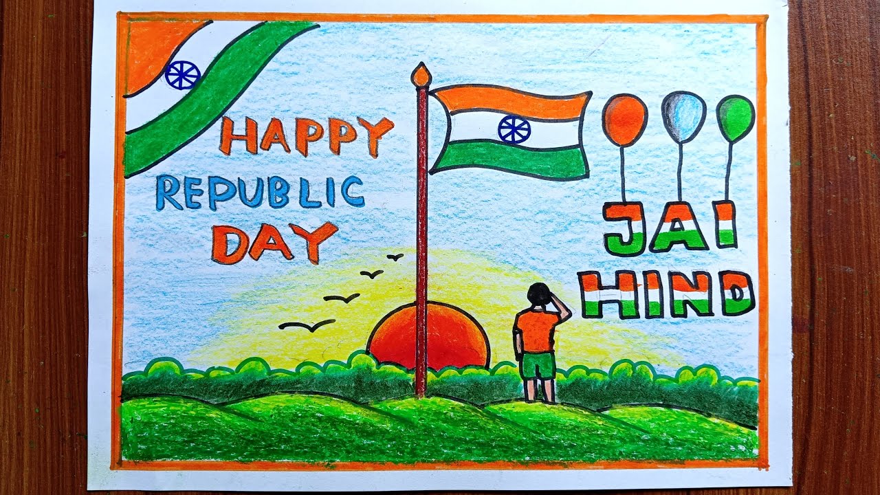 republic day drawing idea / republic day poster drawing /how to draw ...