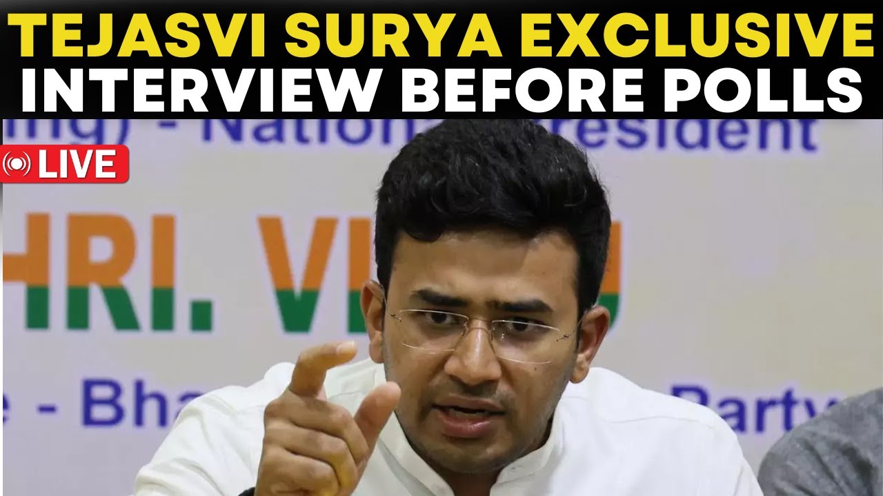 Tejasvi Surya Interview LIVE: BJP's Tejasvi Surya Exclusive on Election ...